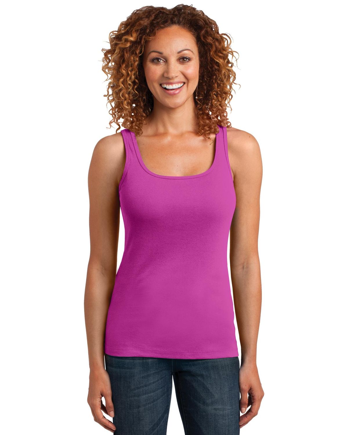 Shop District DM403 Ladies' Mini Rib Racerback Tank